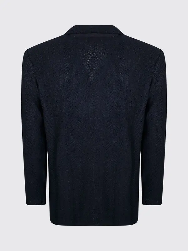 MANUEL RITZ Double-breasted Alpaca Wool Blend Blazer With Rever Collar