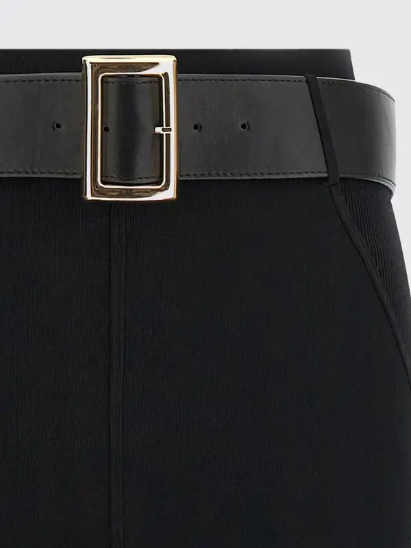 SELF-PORTRAIT High-waisted Skinny Leather Trousers With Adjustable Belt