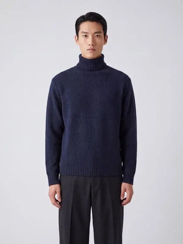 PAOLO PECORA Long-sleeved Cotton Turtleneck Jumper