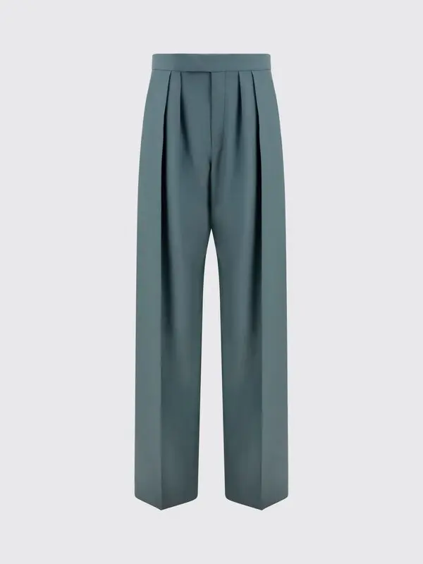 Chloé High-waisted Pleated Wool Wide-leg Trousers