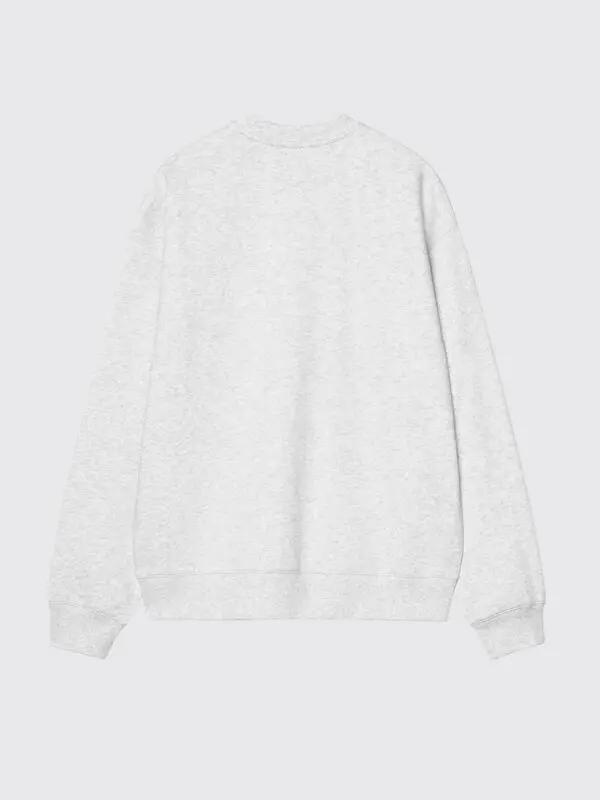 Carhartt Work In Progress Cotton Crewneck Sweatshirt With Embroidered Contrast Logo - Green