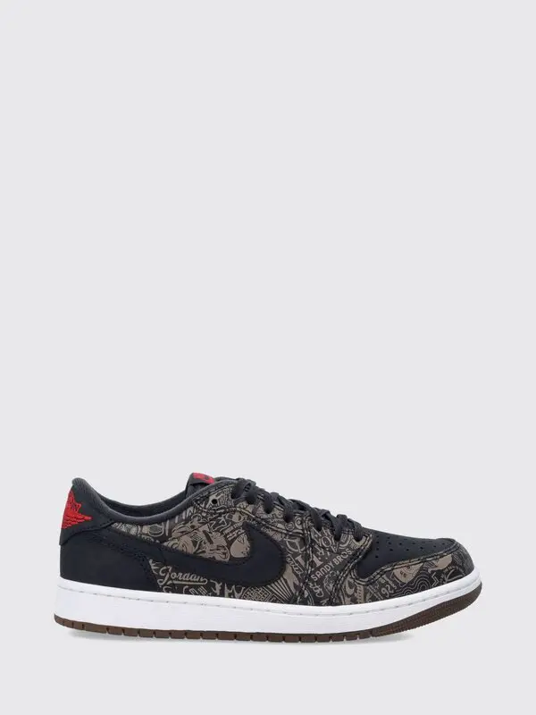 Nike Air Jordan 1 Retro Low Smooth Leather Sneakers With Perforated Toe