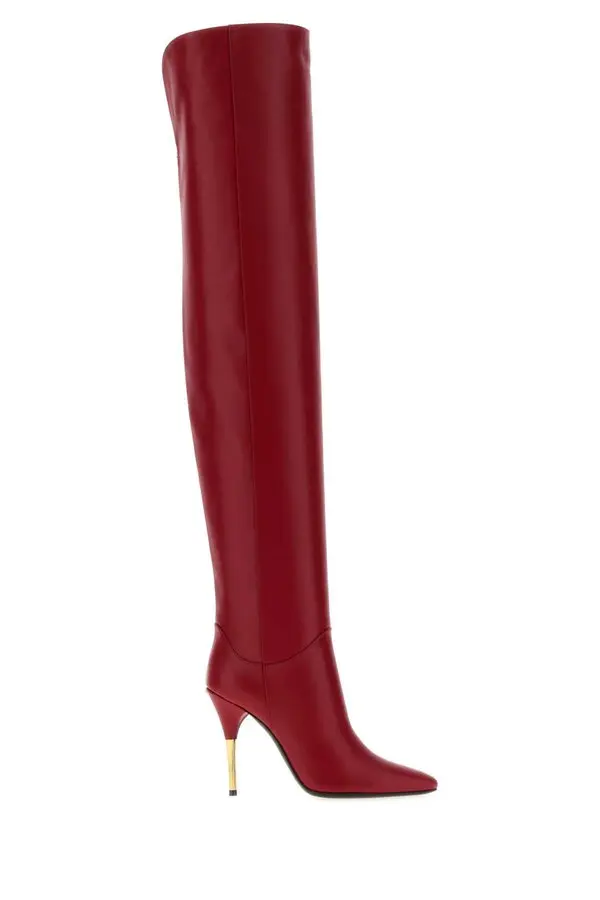 Valentino Garavani Leather Deboot Boots - Red
