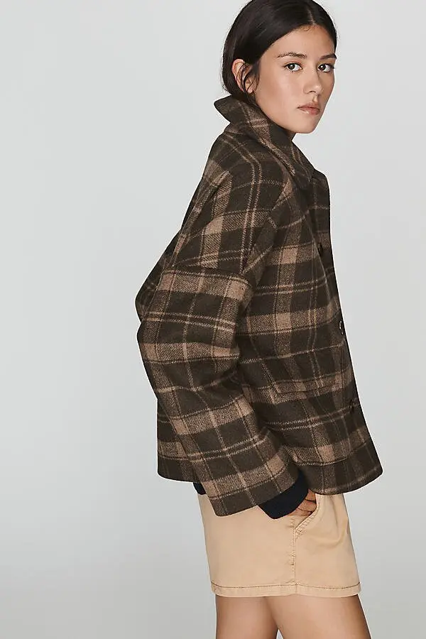 Barbour Myla Checked Wool-blend Jacket