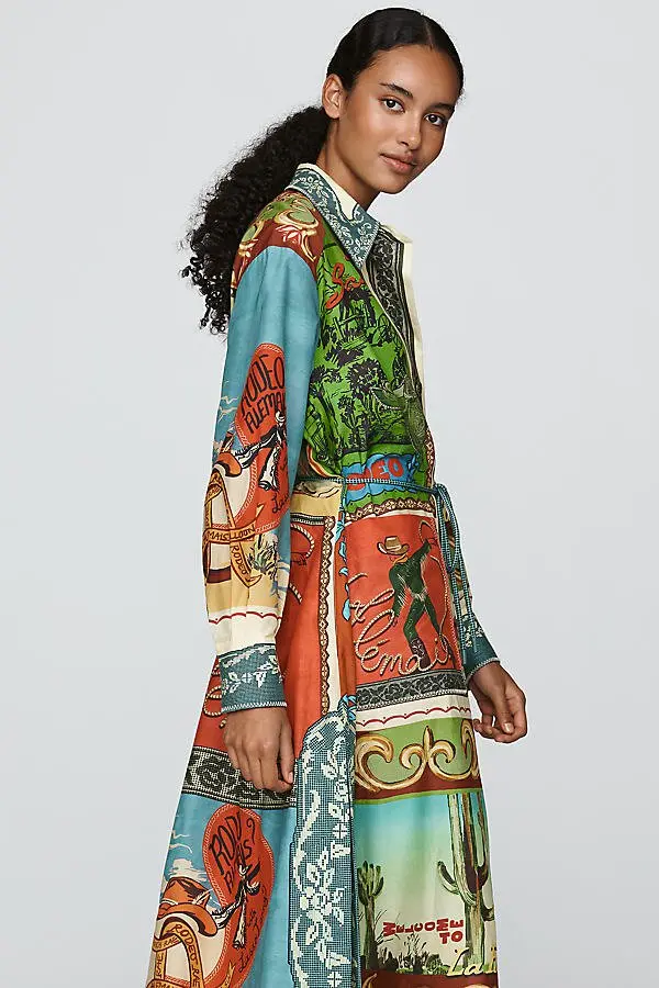 ALEMAIS Ace Cotton Silk Maxi Shirtdress