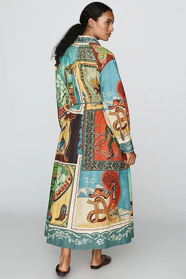 ALEMAIS Ace Cotton Silk Maxi Shirtdress