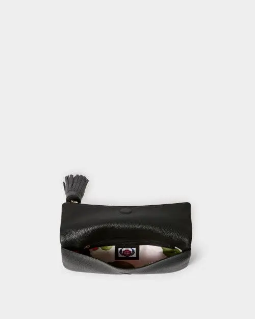 OSPREY LONDON The Bexley Leather Clutch Bag - Black