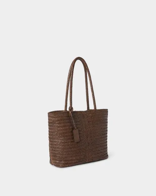 OSPREY LONDON The Lima Leather Tote Bag - Chesnut