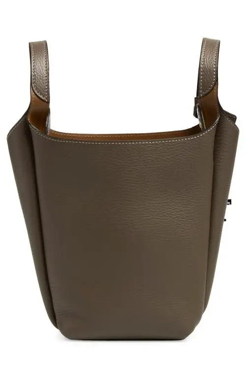 TOD'S Mini Apa Suede Bucket Bag - Argilla/marrone