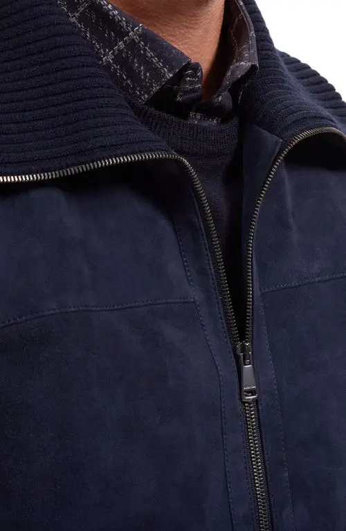 Bugatchi Hybrid Suede Leather Jacket