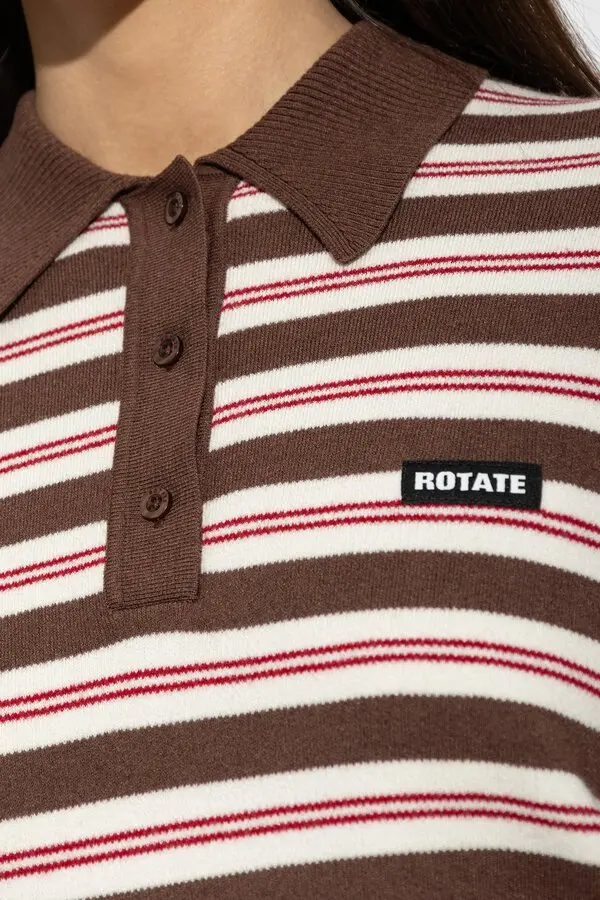 ROTATE BY BIRGER CHRISTENSEN Striped Polo Shirt