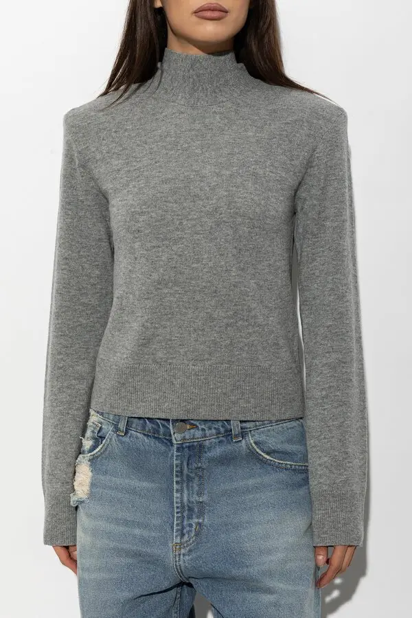 ROTATE BY BIRGER CHRISTENSEN Wool Sweater With Shoulder Pads