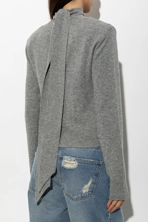 ROTATE BY BIRGER CHRISTENSEN Wool Sweater With Shoulder Pads