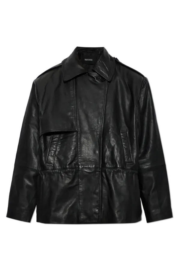 ROTATE BY BIRGER CHRISTENSEN Leather Jacket - Black