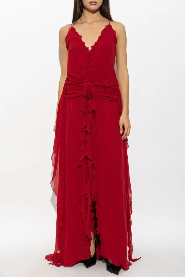 Blumarine Strappy Dress With Draping
