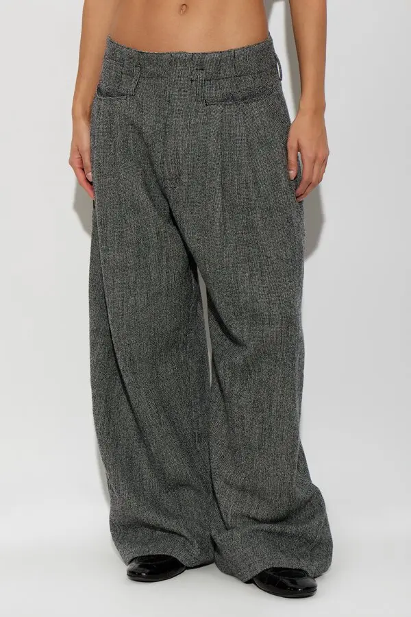 R13 Wool Trousers With Wide Legs