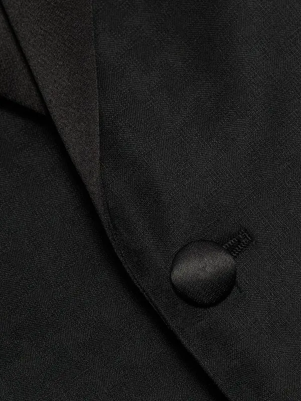 Emporio Armani Houndstooth Stretch-virgin Wool Blazer