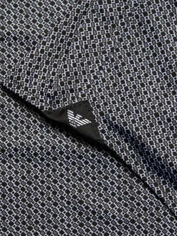 Emporio Armani Micro-diamond Print Sport Shirt