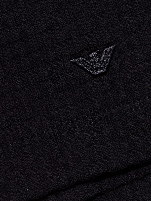 Emporio Armani Tonal Textured Polo Shirt