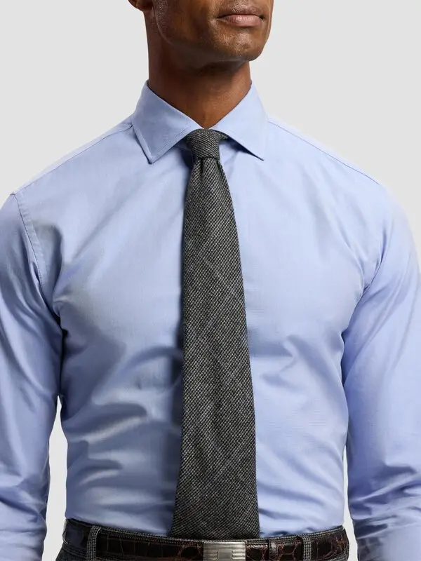 Ralph Lauren Purple Label Mini-tick Wool-cashmere Tie
