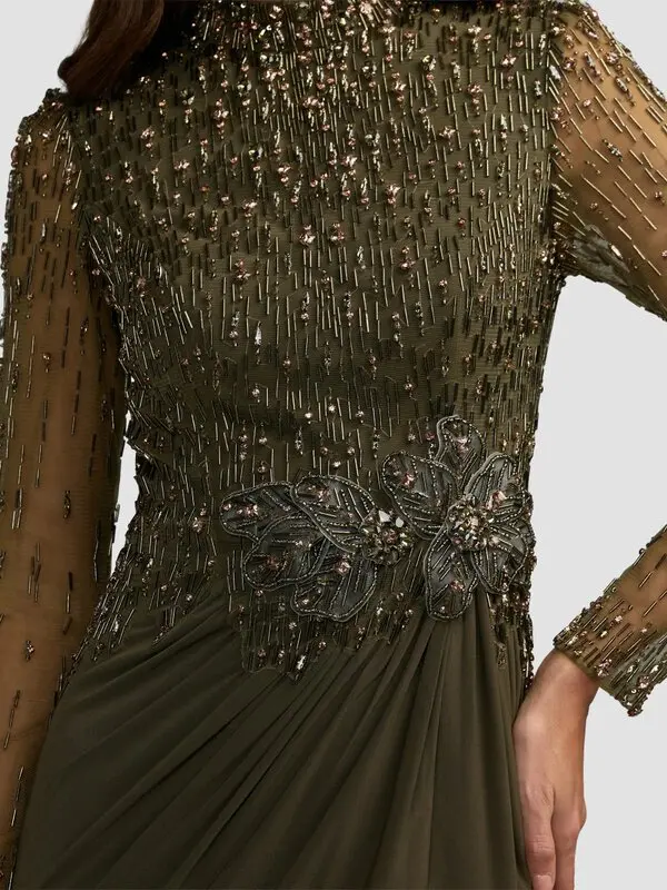Mac Duggal Embellished Jersey Column Gown
