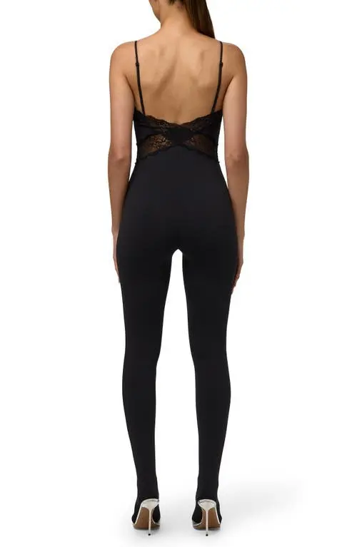 Naked Wardrobe Body Flex Lace Closed Toe Jumpsuit