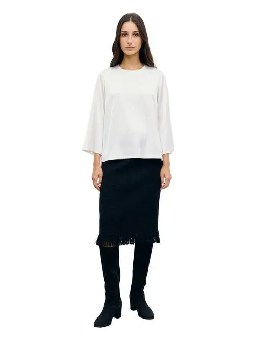 Gerard Darel Sculpted Round Neck Blouse