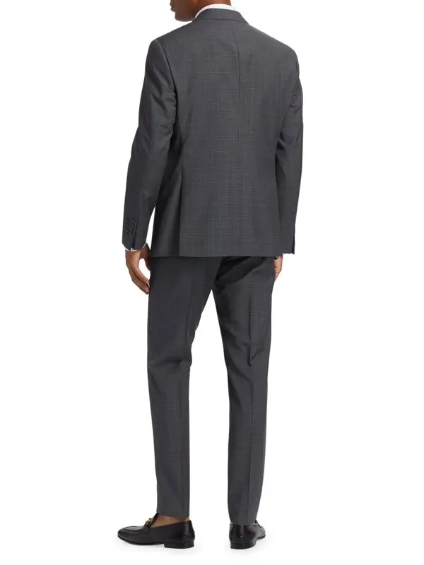 Emporio Armani Virgin Wool Plaid Suit
