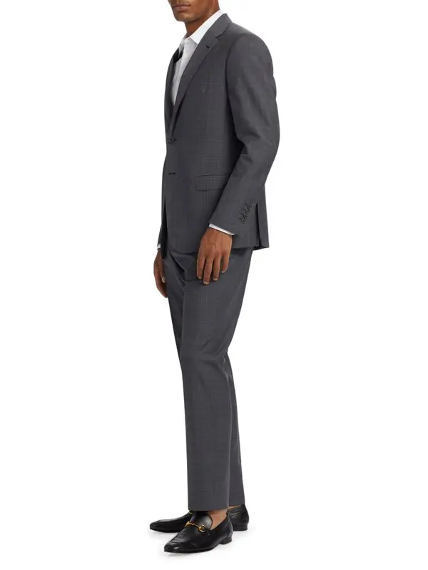 Emporio Armani Virgin Wool Plaid Suit
