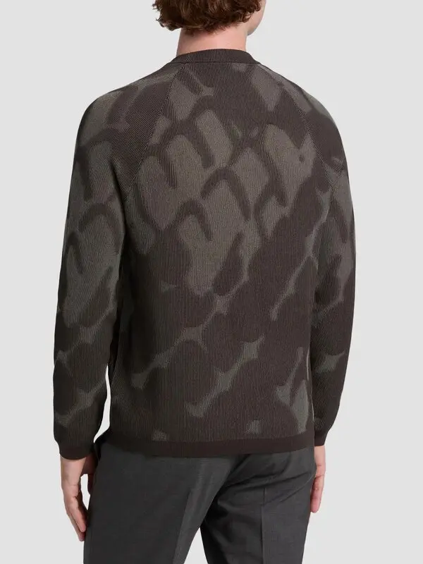 Emporio Armani Pattern Abstract-print Crewneck Sweater