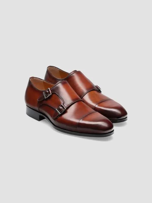 Magnanni Tinos Double-buckle Leather Loafers