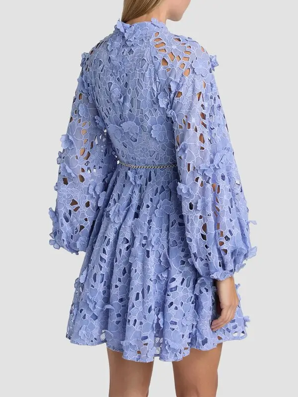 Zimmermann Patience Tie-waist Lace Minidress
