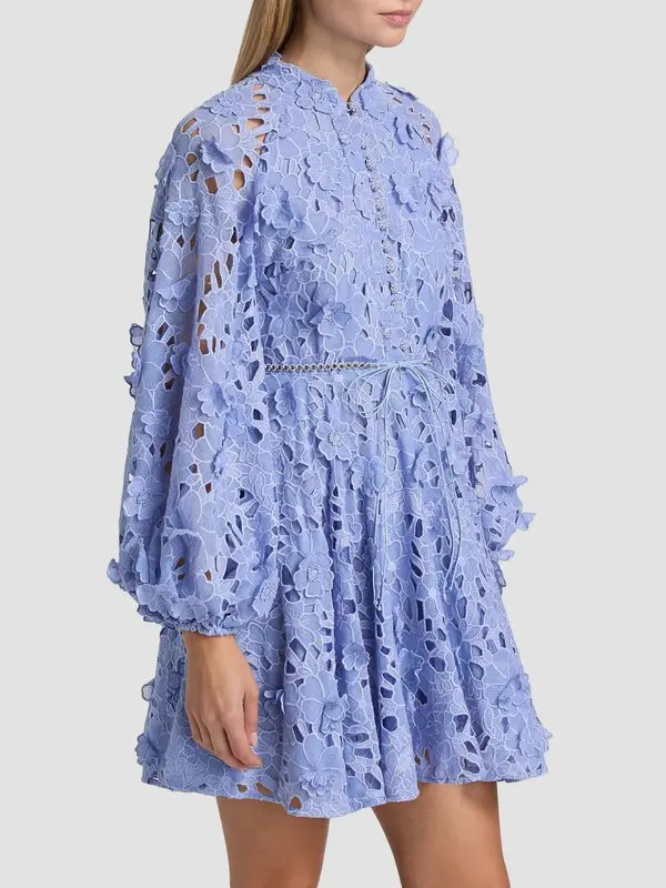 Zimmermann Patience Tie-waist Lace Minidress