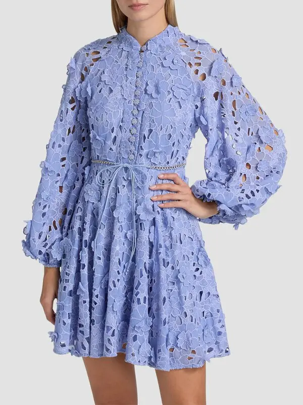 Zimmermann Patience Tie-waist Lace Minidress