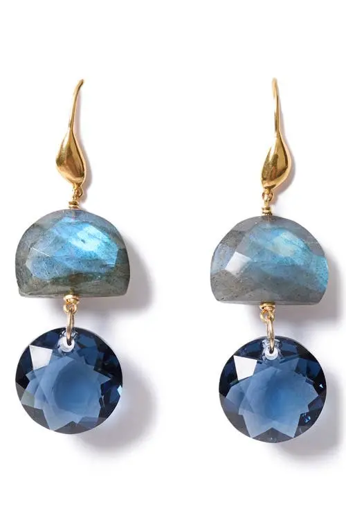 Chan Luu Labyrinth Duo Drop Earrings - Labradorite