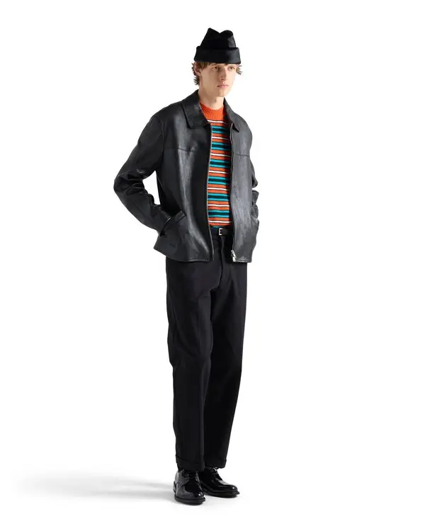 Prada Nappa Leather Blouson Jacket