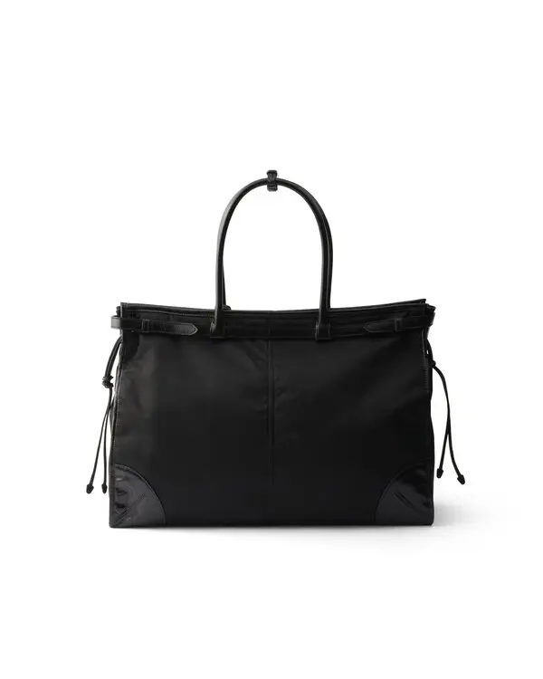 Prada Bonnie Re-nylon And Leather Tote Bag