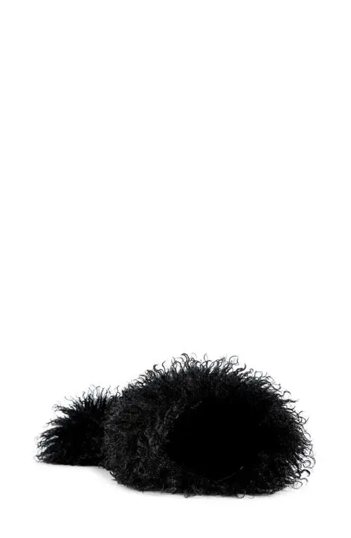 AZALEA WANG Denton Faux Fur Boot - Black