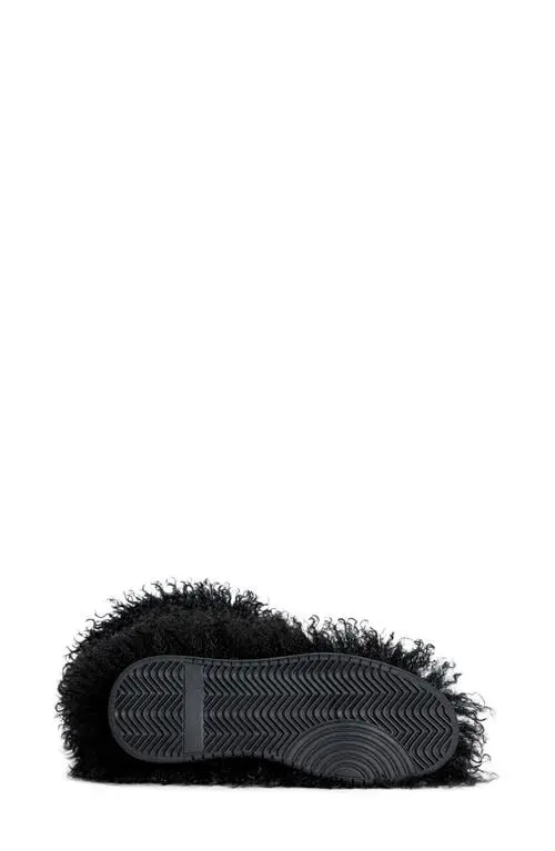 AZALEA WANG Denton Faux Fur Boot - Black