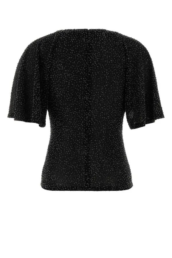 Rabanne Embroidered Stretch Viscose Blend Top - Multicolor