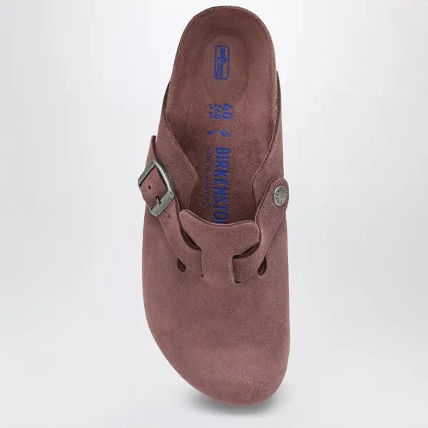 BIRKENSTOCK Pepper-colored Boston Suede Clog