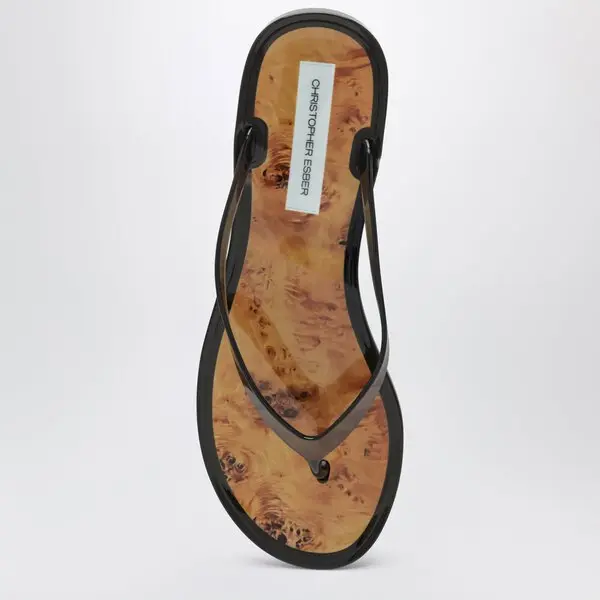 Christopher Esber Black/amber Jo Flip-flop Sandals - Brown