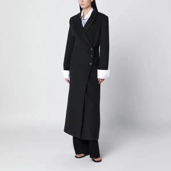 IVY OAK Charcoal Long Asymmetric Coat - Grey