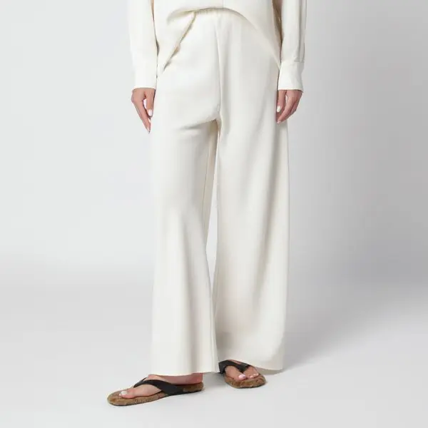 Almada Label Bea Cream-colored Crepe Trousers
