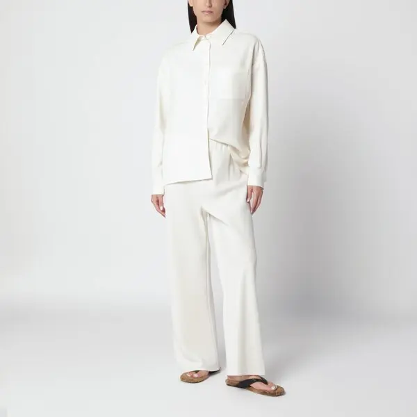 Almada Label Bea Cream-colored Crepe Trousers