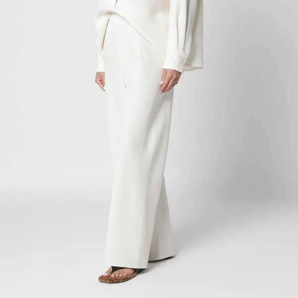 Almada Label Bea Cream-colored Crepe Trousers
