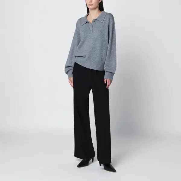 Almada Label Gine Wool And Cashmere Polo Sweater