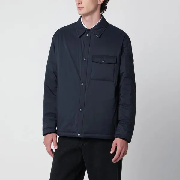 Burberry Navy Dalewood Shirt Jacket In Nylon - Blue