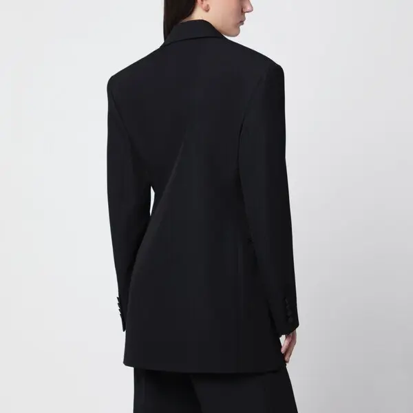 Saint Laurent Double-breasted Tuxedo Jacket In Virgin Wool