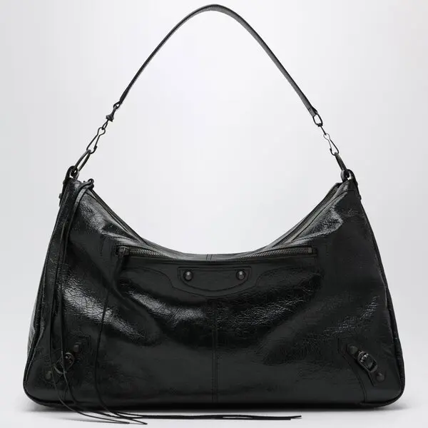 Balenciaga Le City Moto Large Bag In Leather - Black